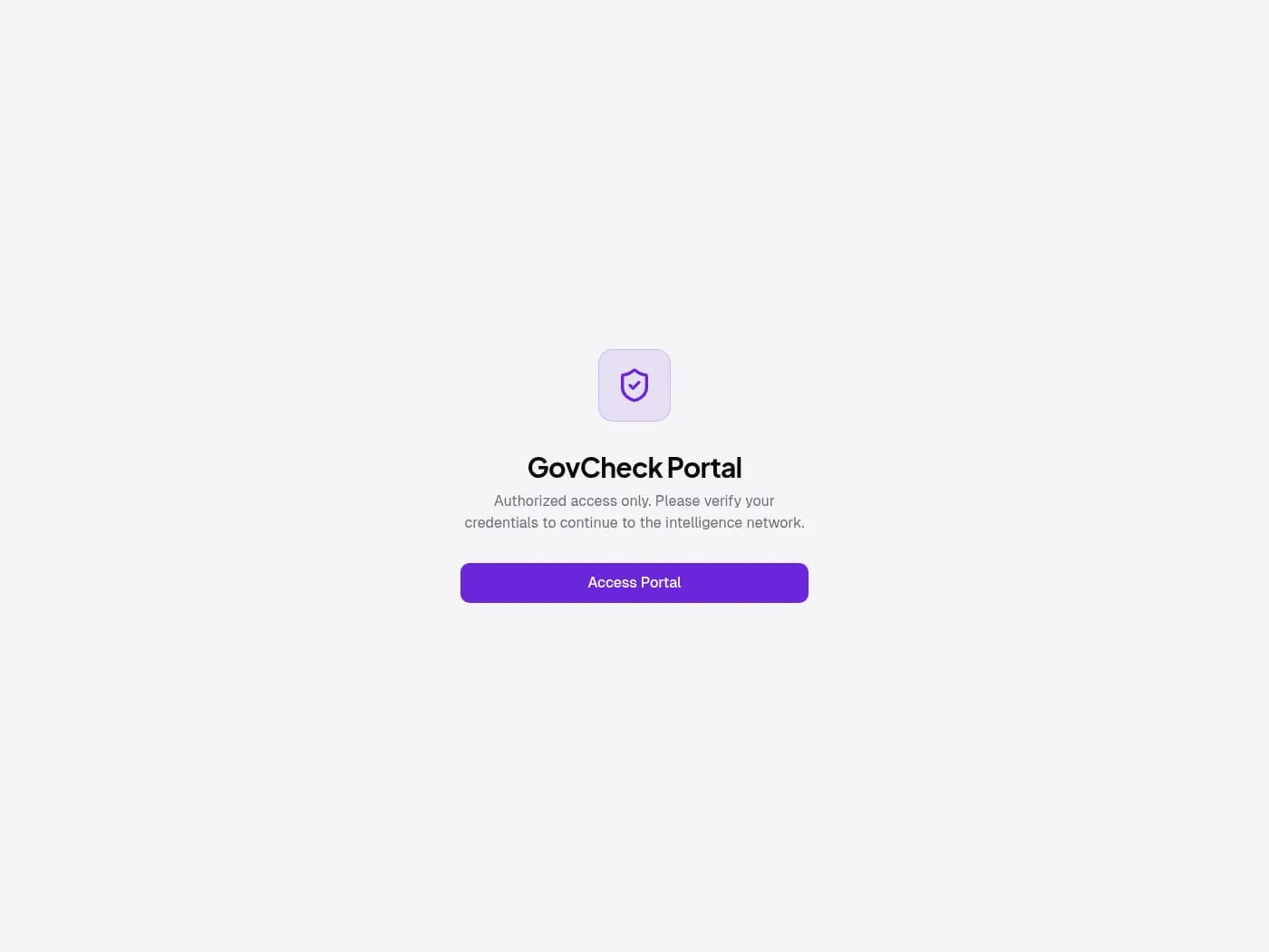 GovCheck Trust Portal