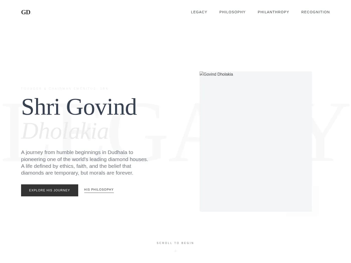 Govind Dholakia Tribute Site