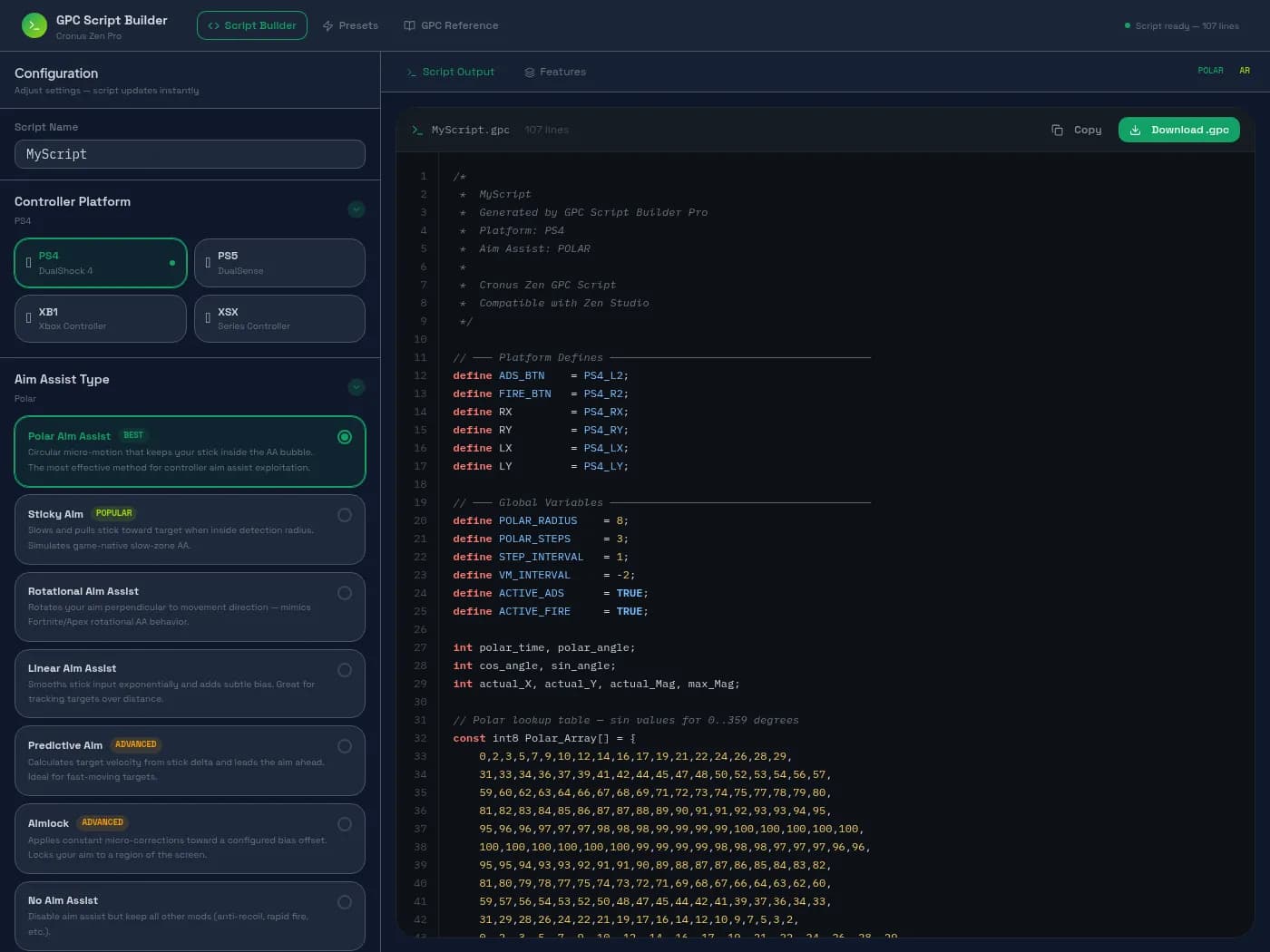 GPC Script Builder Pro