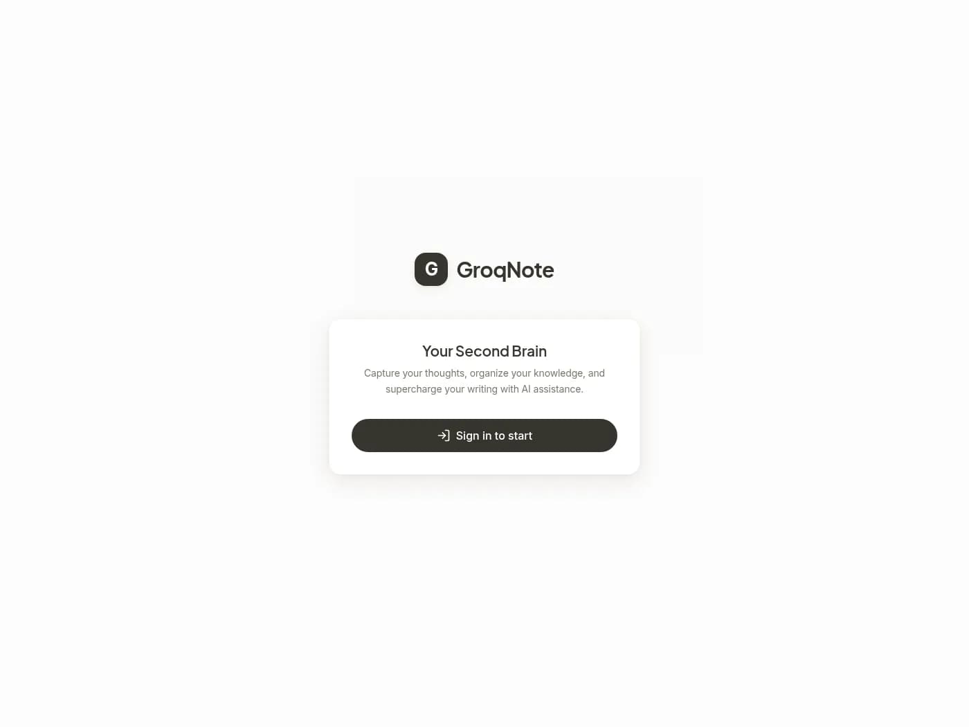 GroqNote AI Workspace