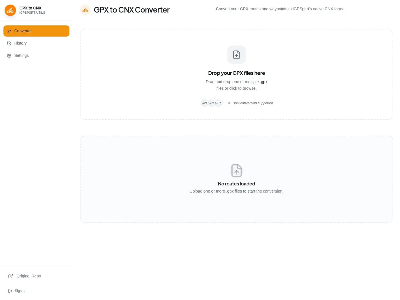 GPX to iGPSport Converter