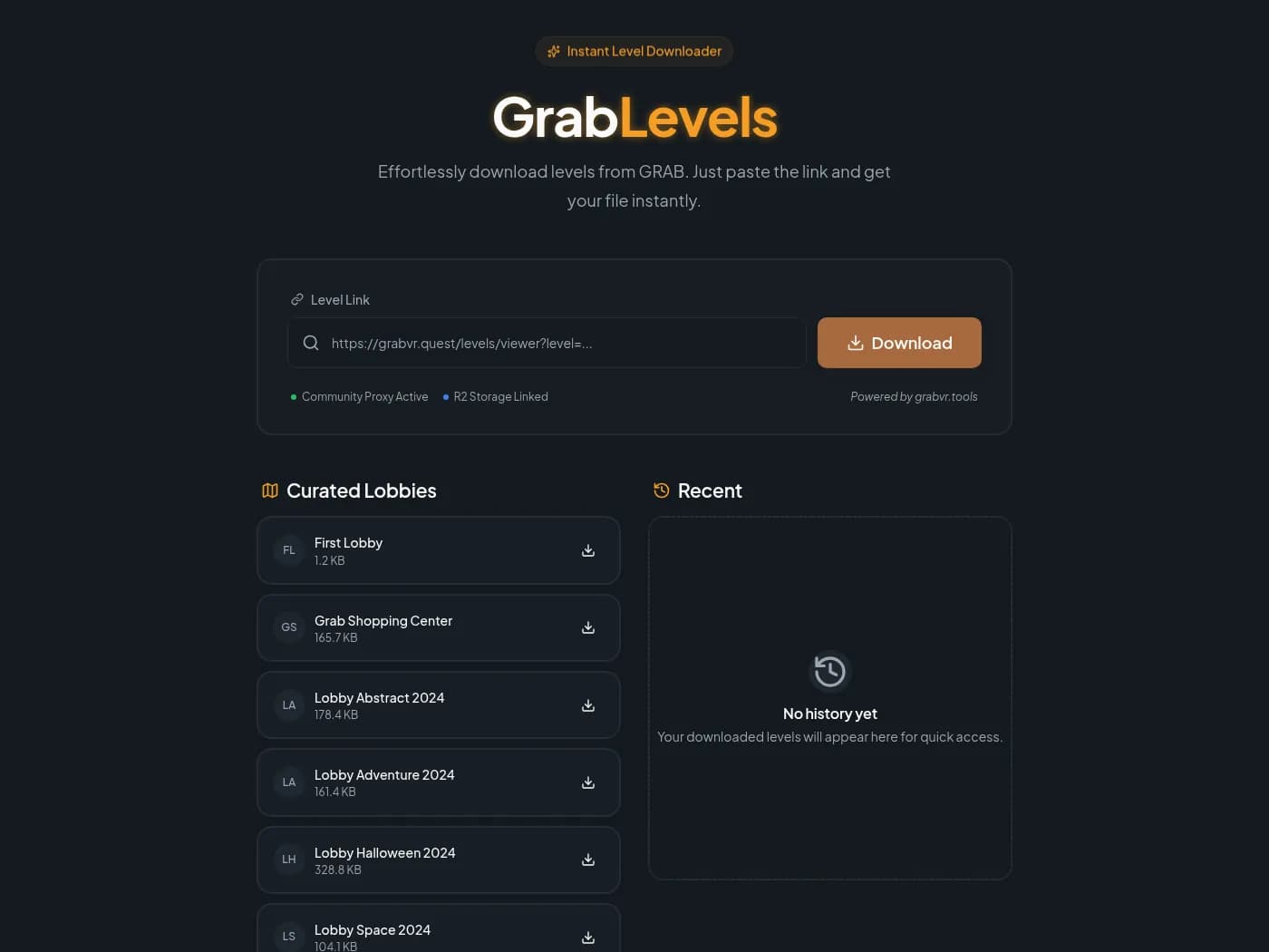 GrabLevels Downloader