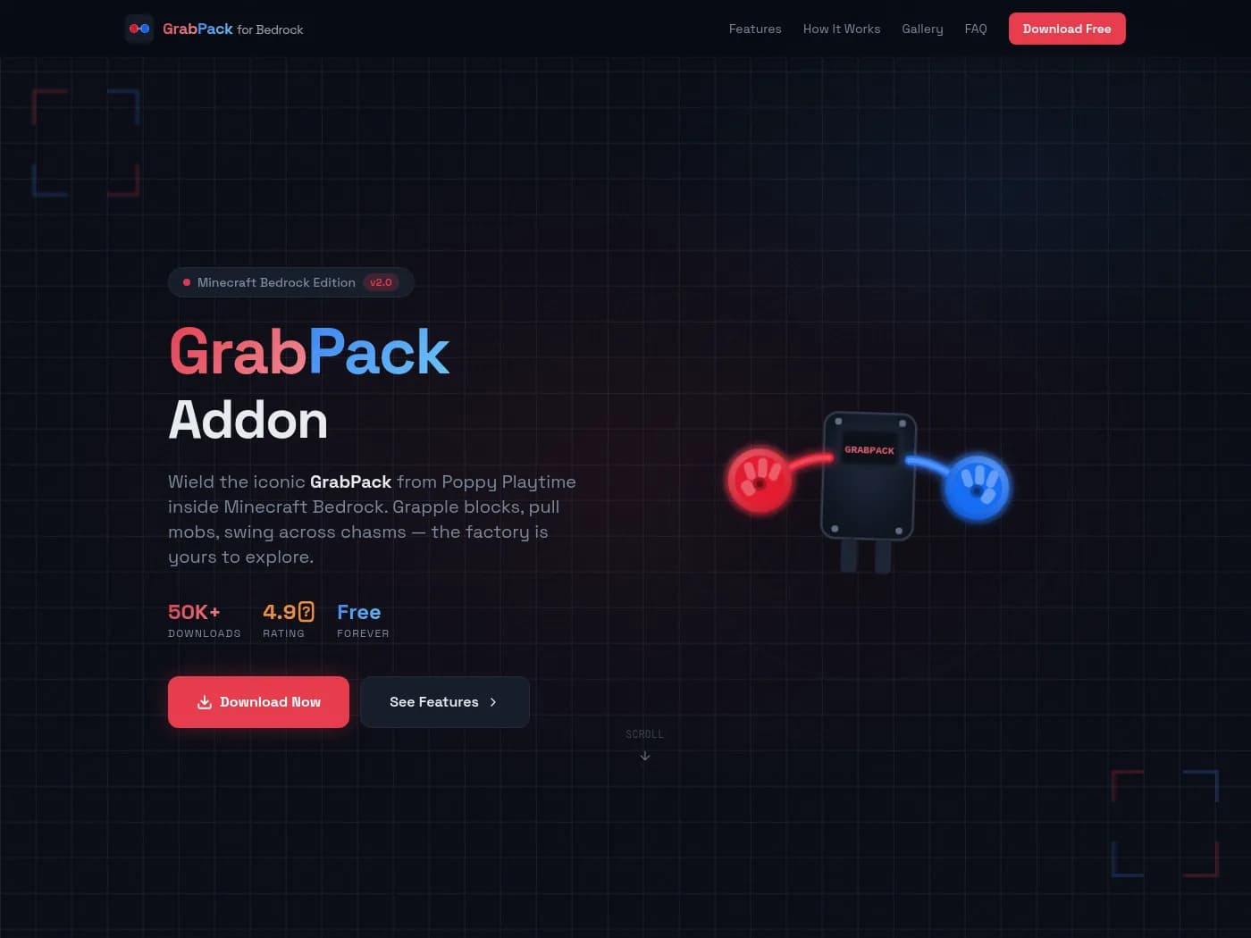 GrabPack Addon Minecraft