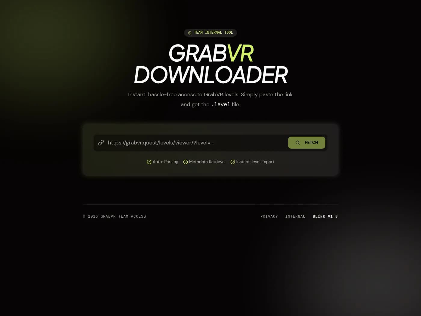 GrabVR Level Downloader