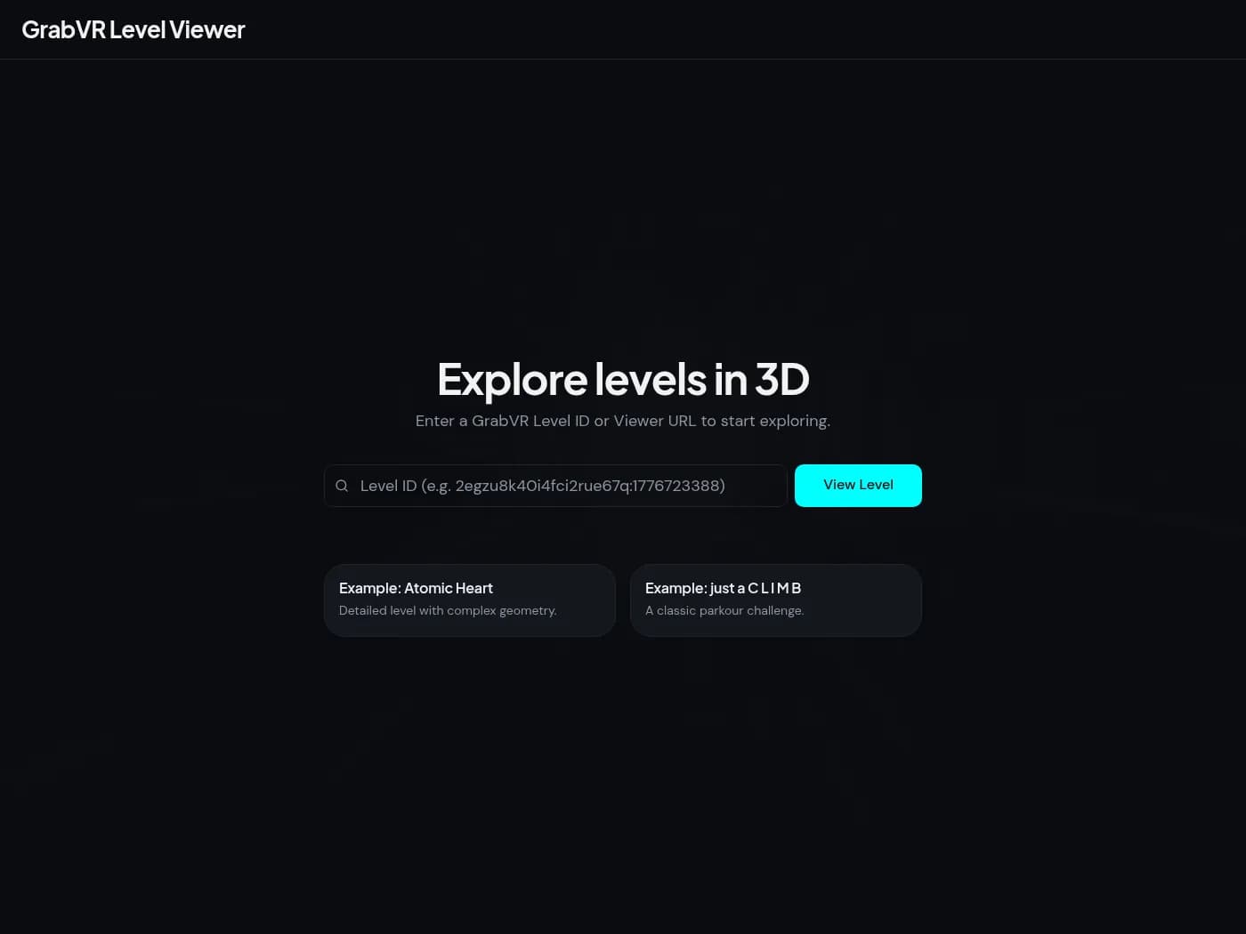 GrabVR Level Viewer