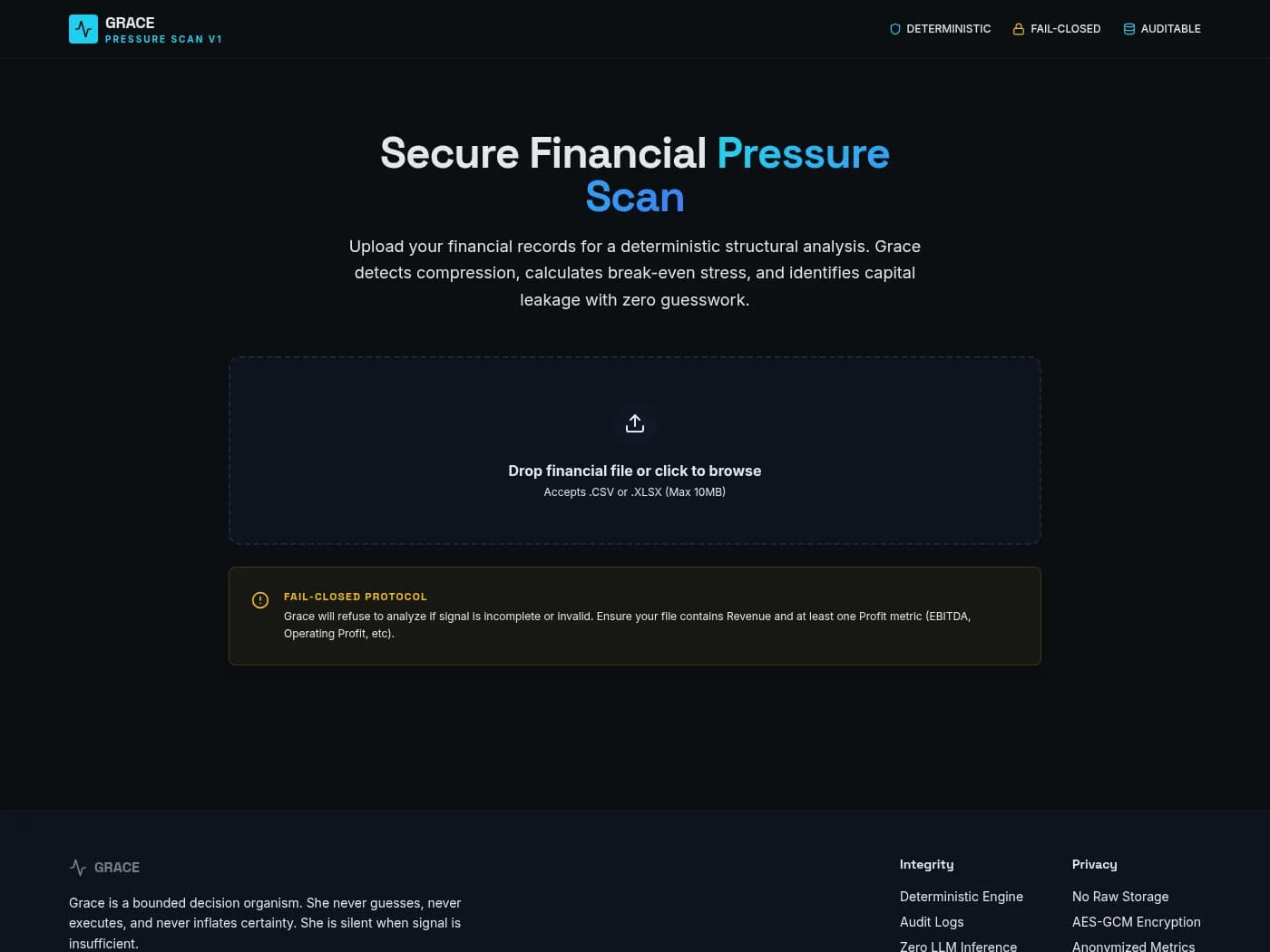 Grace Pressure Scan Demo