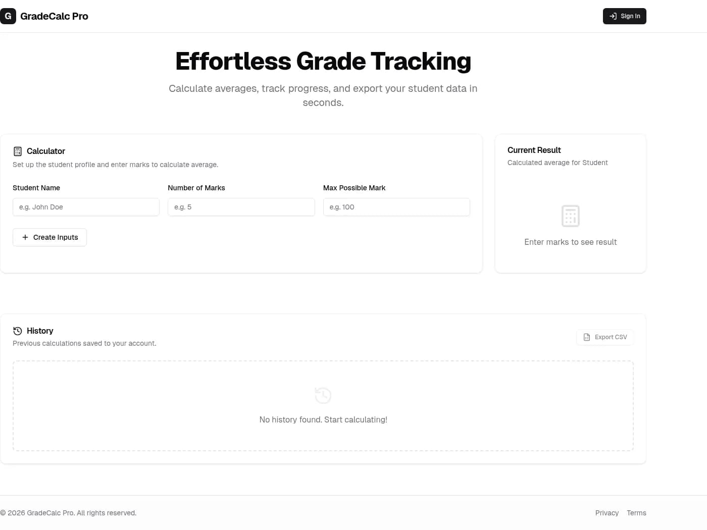 Grade Calculator Pro
