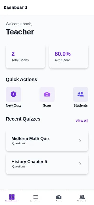 GradeSnap Web App