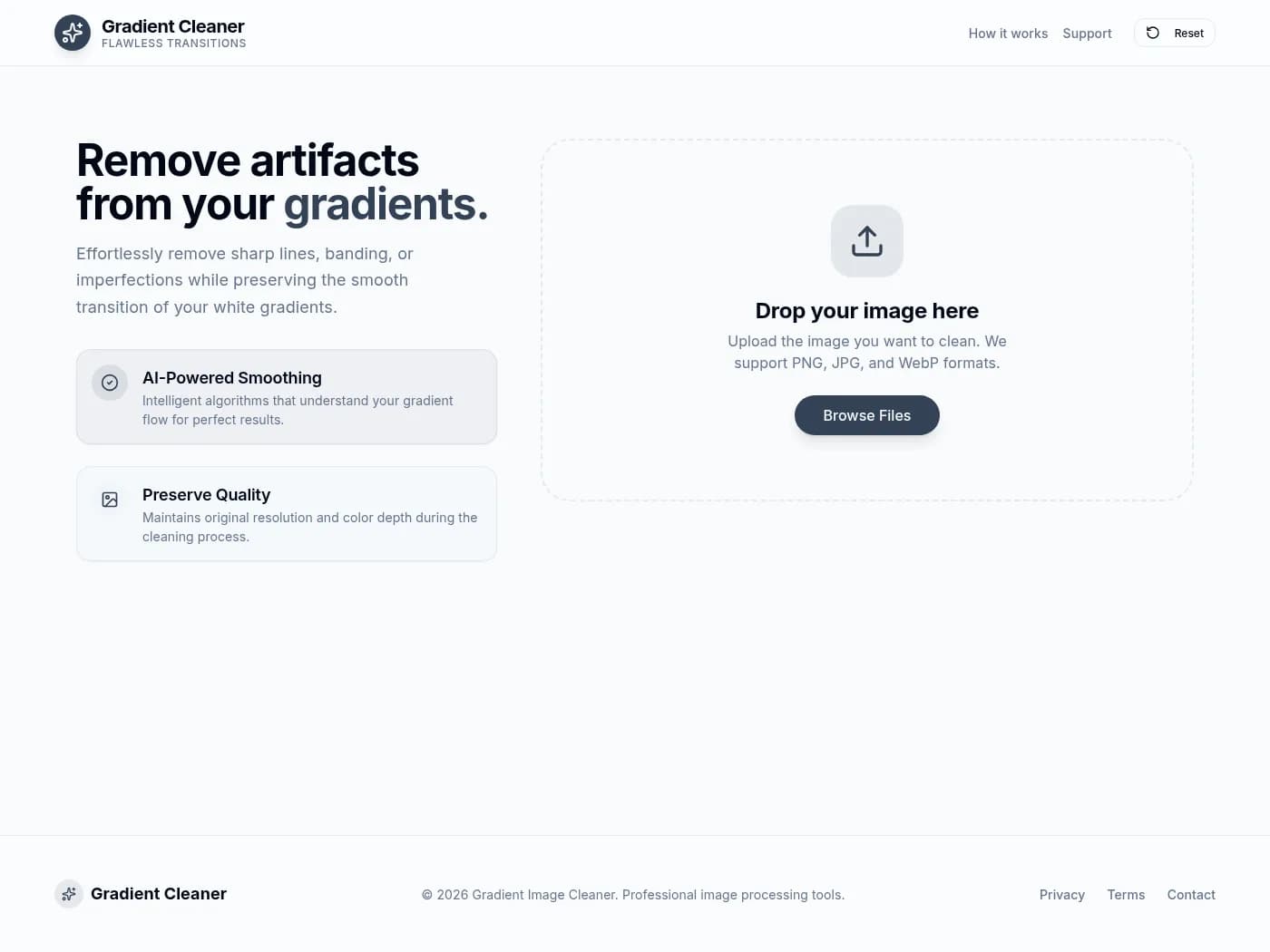 Gradient Image Cleaner