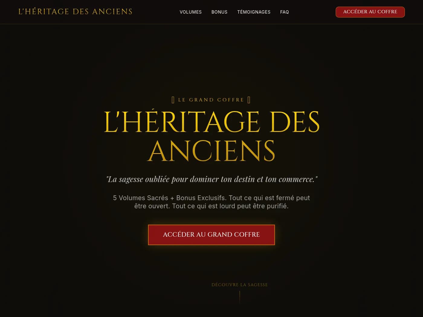 Le Grand Coffre Webpage
