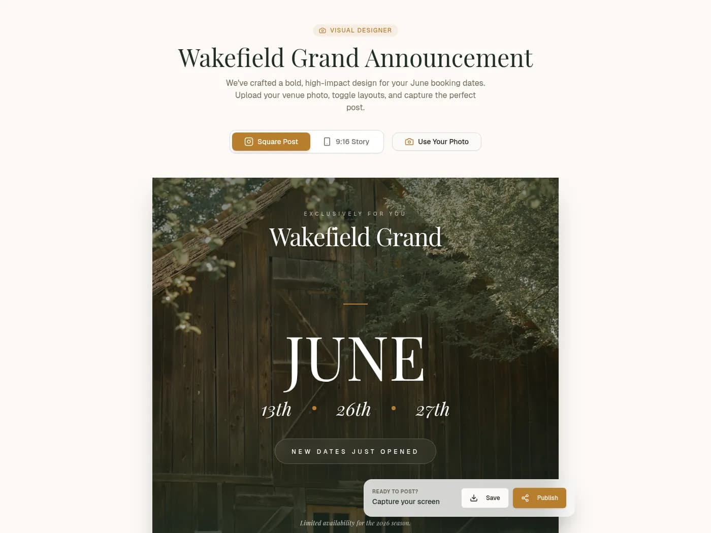 Grand Date Instagram Post