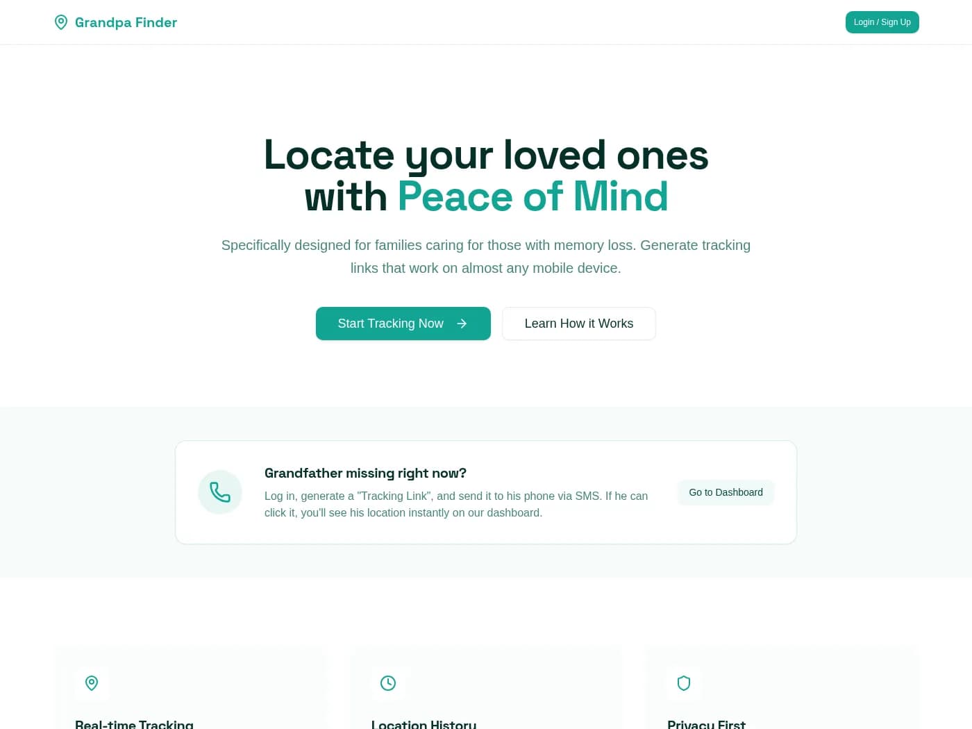 Grandpa Finder Tracker