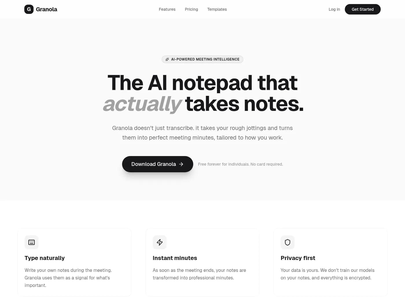 Granola App Clone