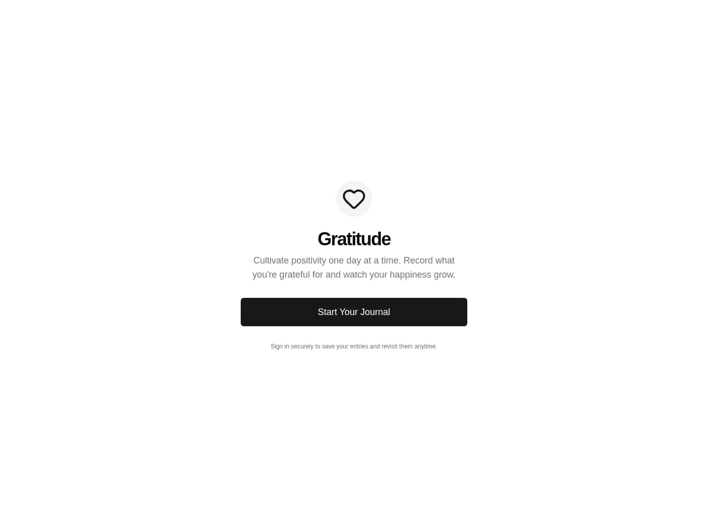 Gratitude Journal App