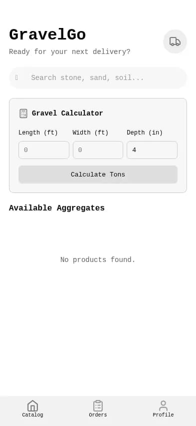 GravelGo Ordering App