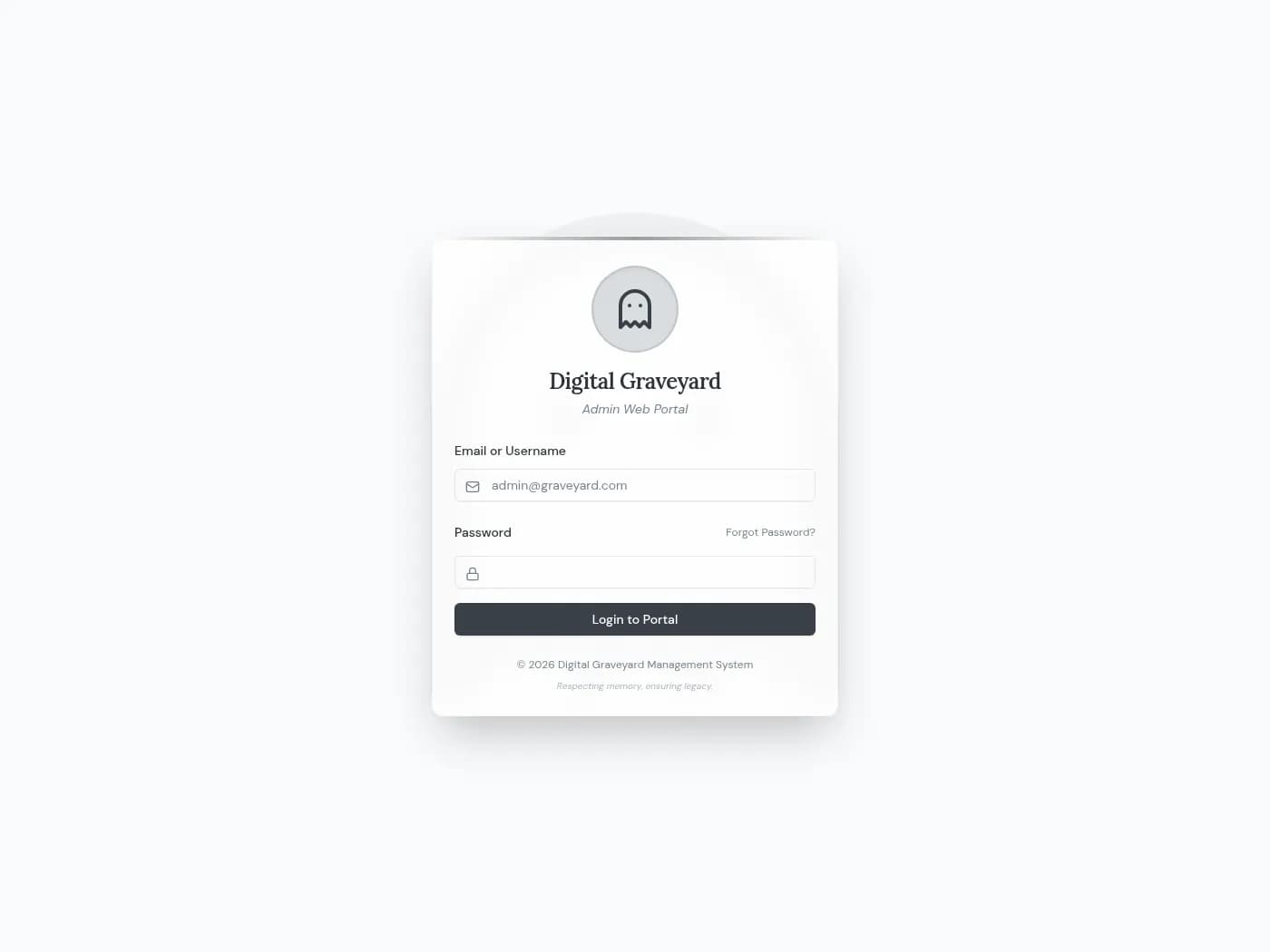 Digital Graveyard Login