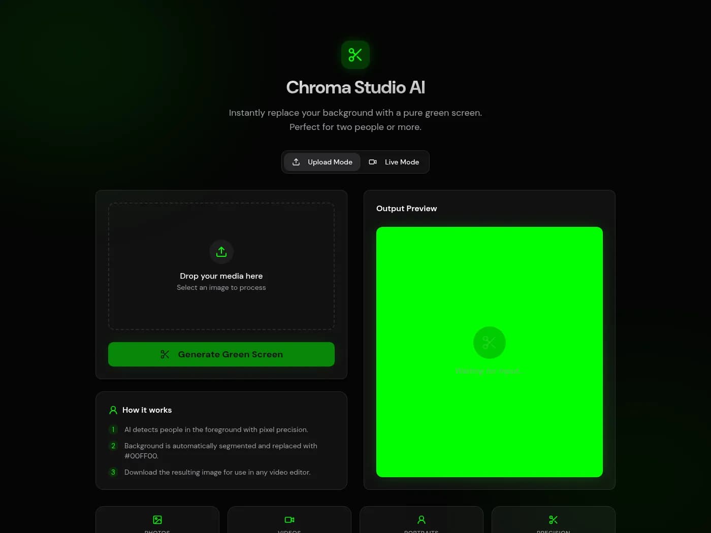 Green Background App