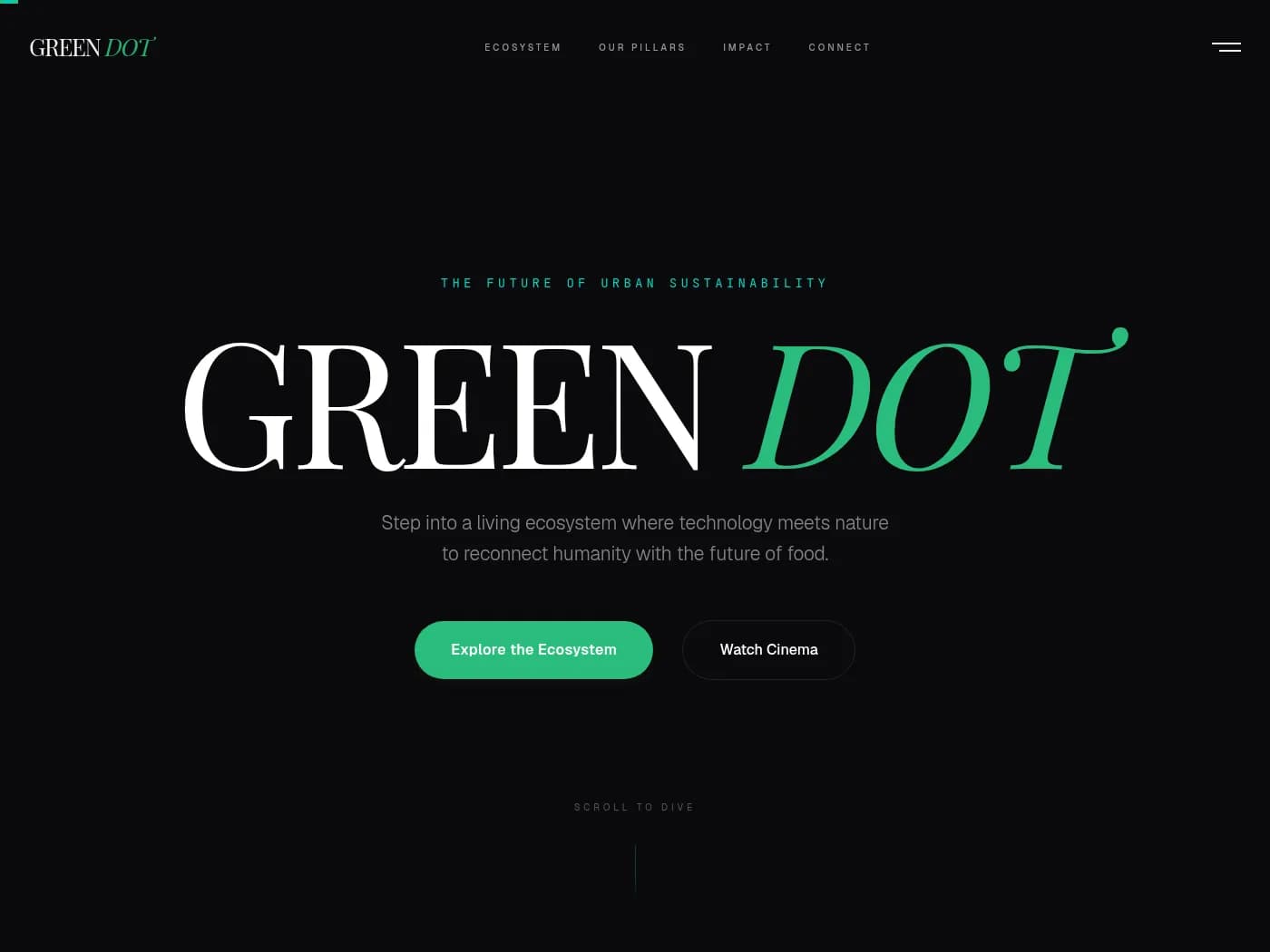 GREEN DOT Cinematic Web Experience