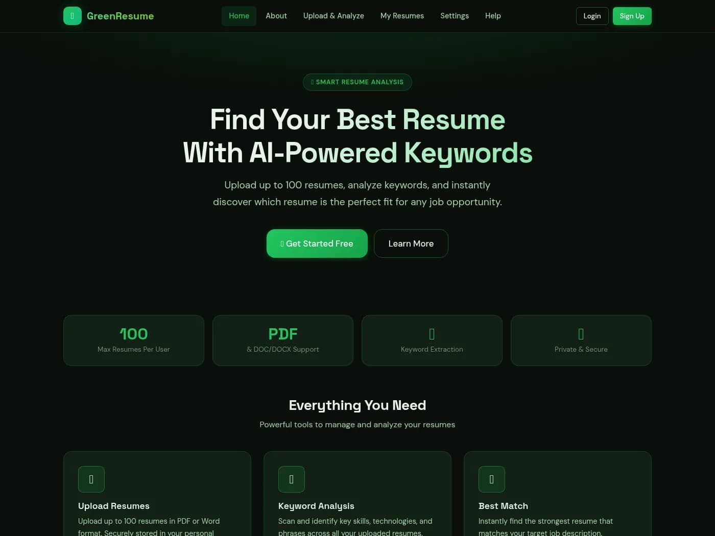 GreenResume Analyzer