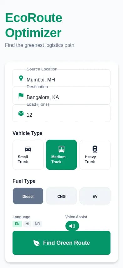 EcoRoute Optimizer