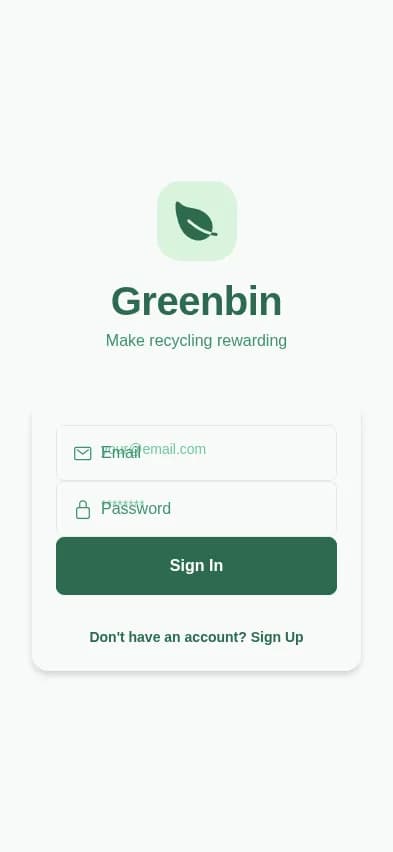 Greenbin Rewards App
