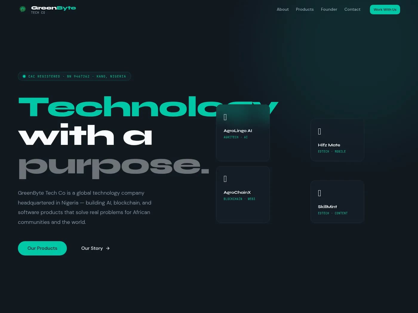GreenByte Tech Co Website