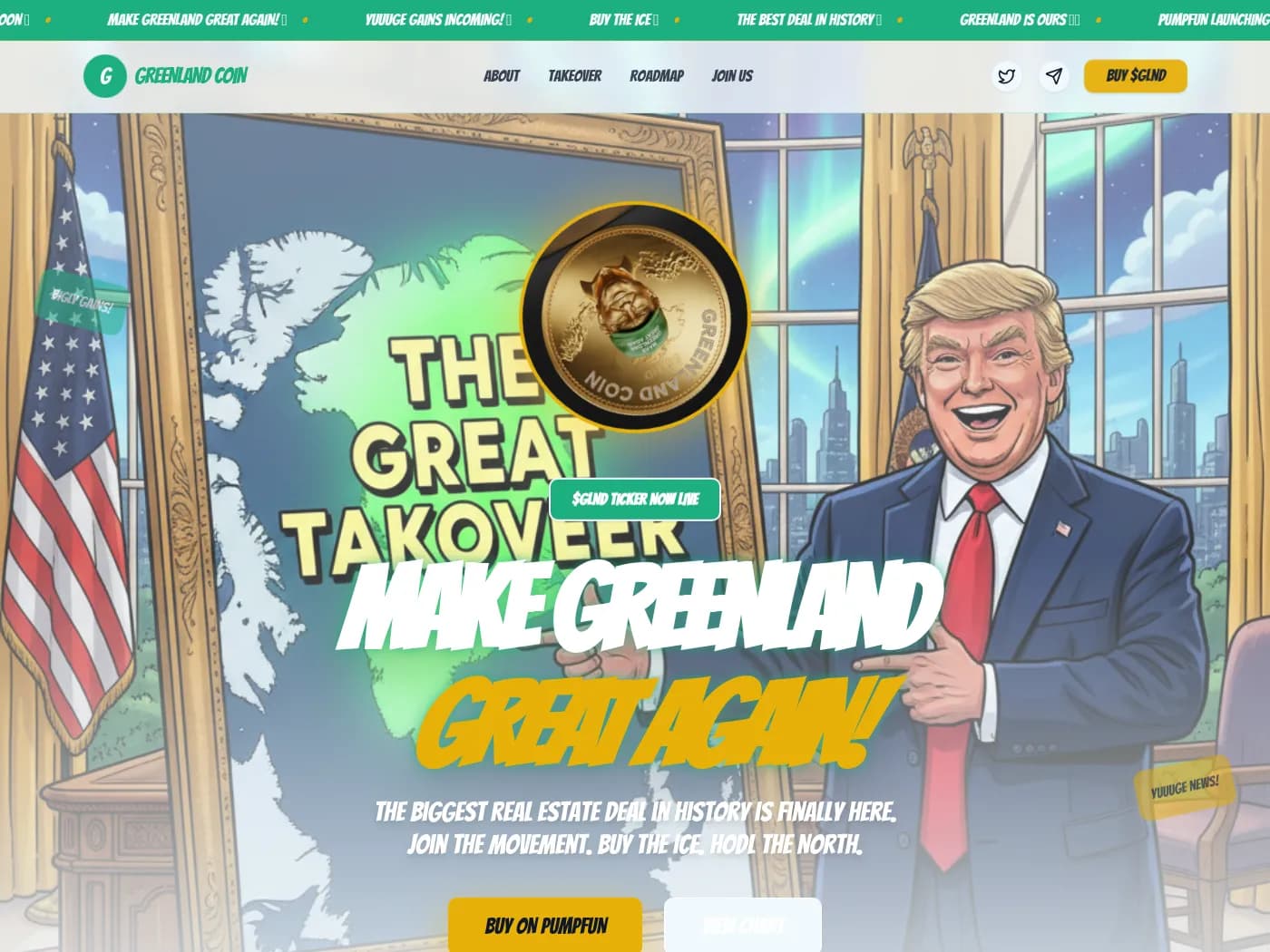 Greenland Coin Meme Site
