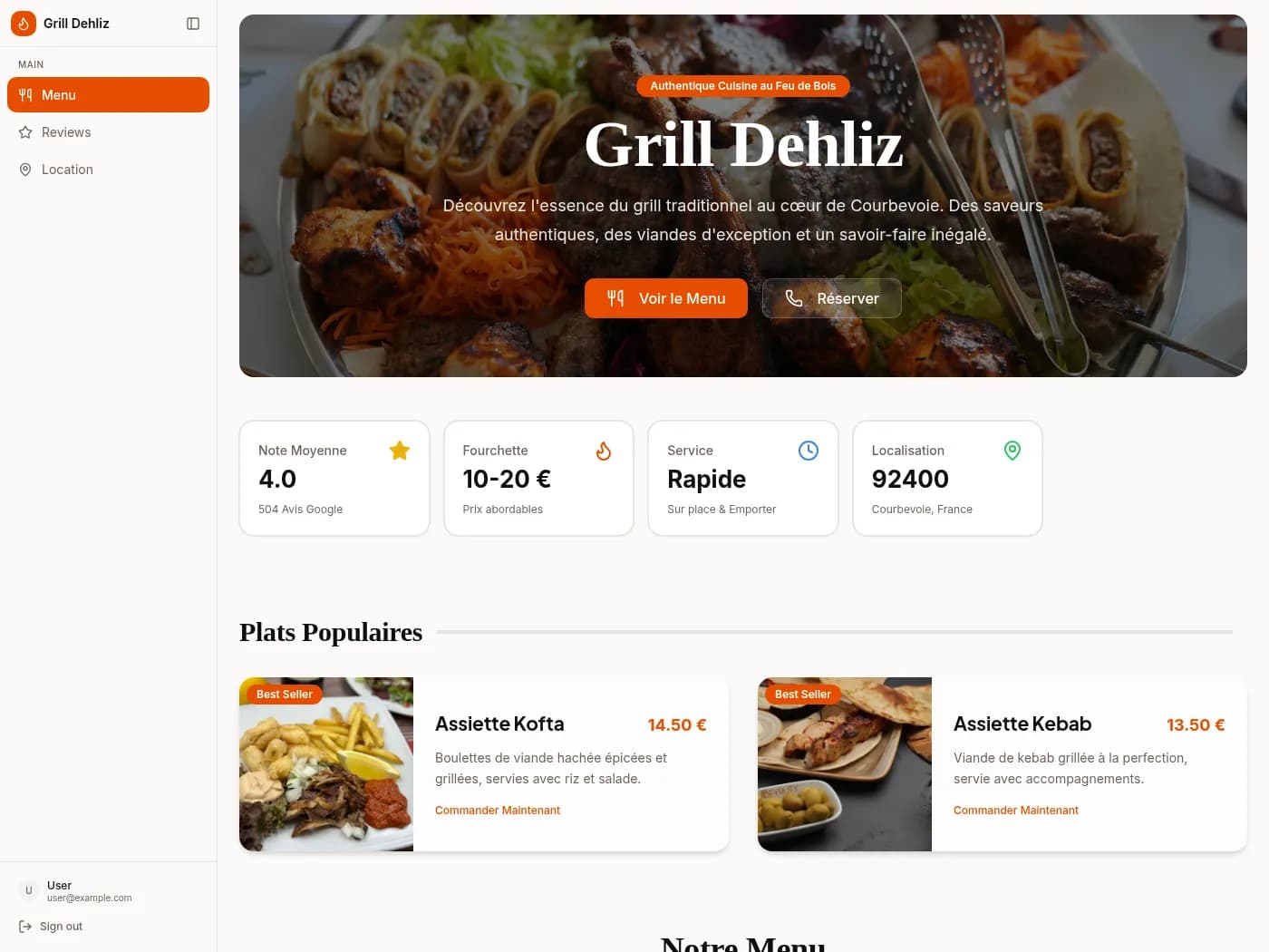 Grill Dehliz Web Portal