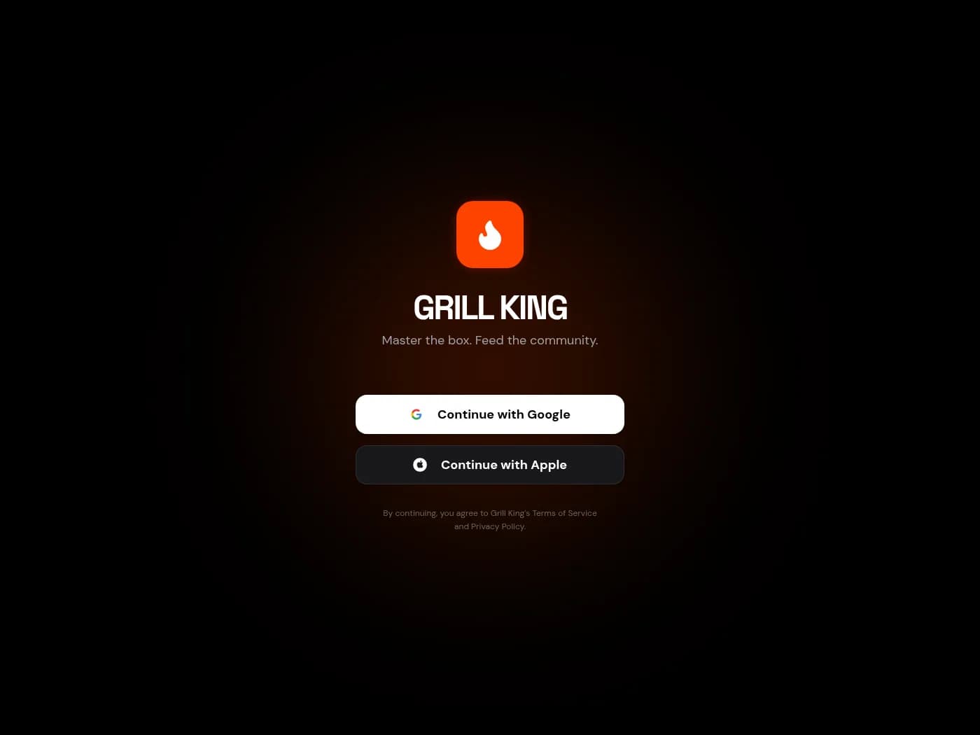 Grill King Social App