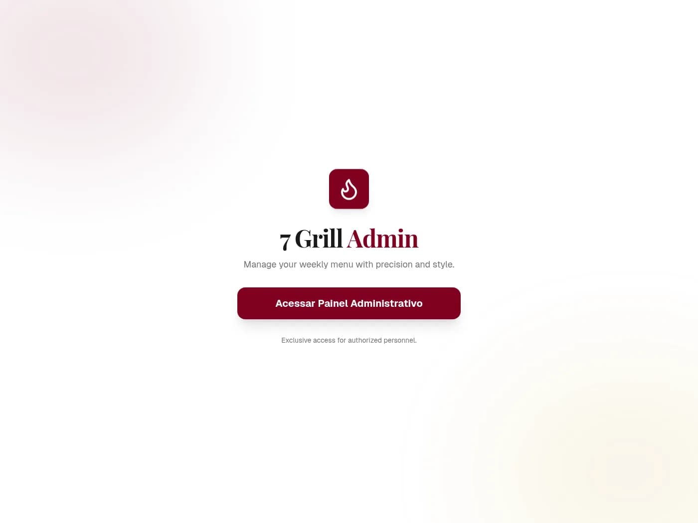 7 Grill Admin Panel