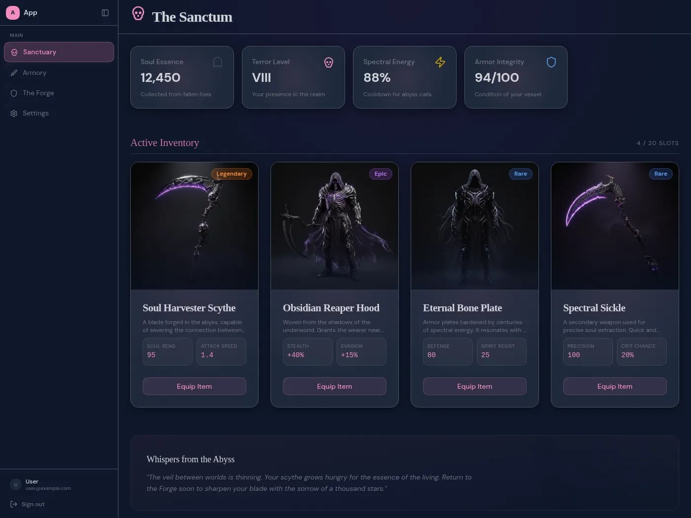 Grim Reaper UI Makeover