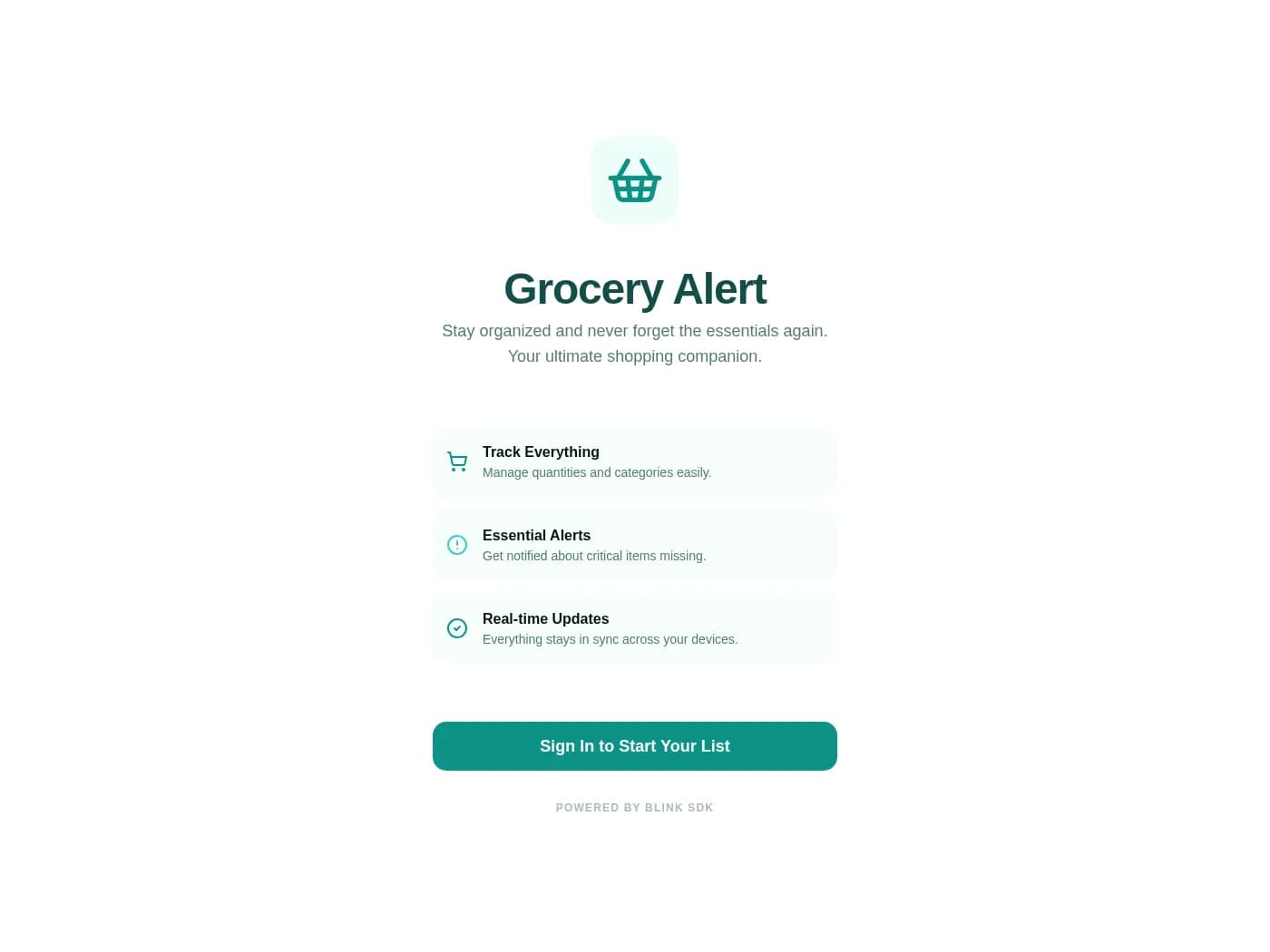 Grocery Alert App