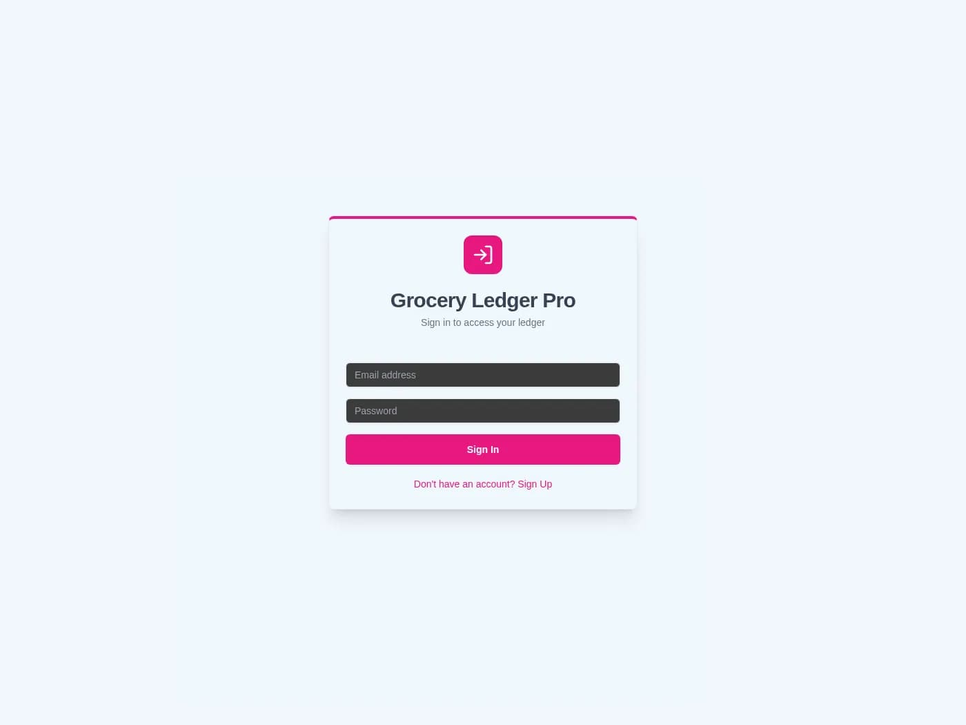 Grocery Ledger Pro