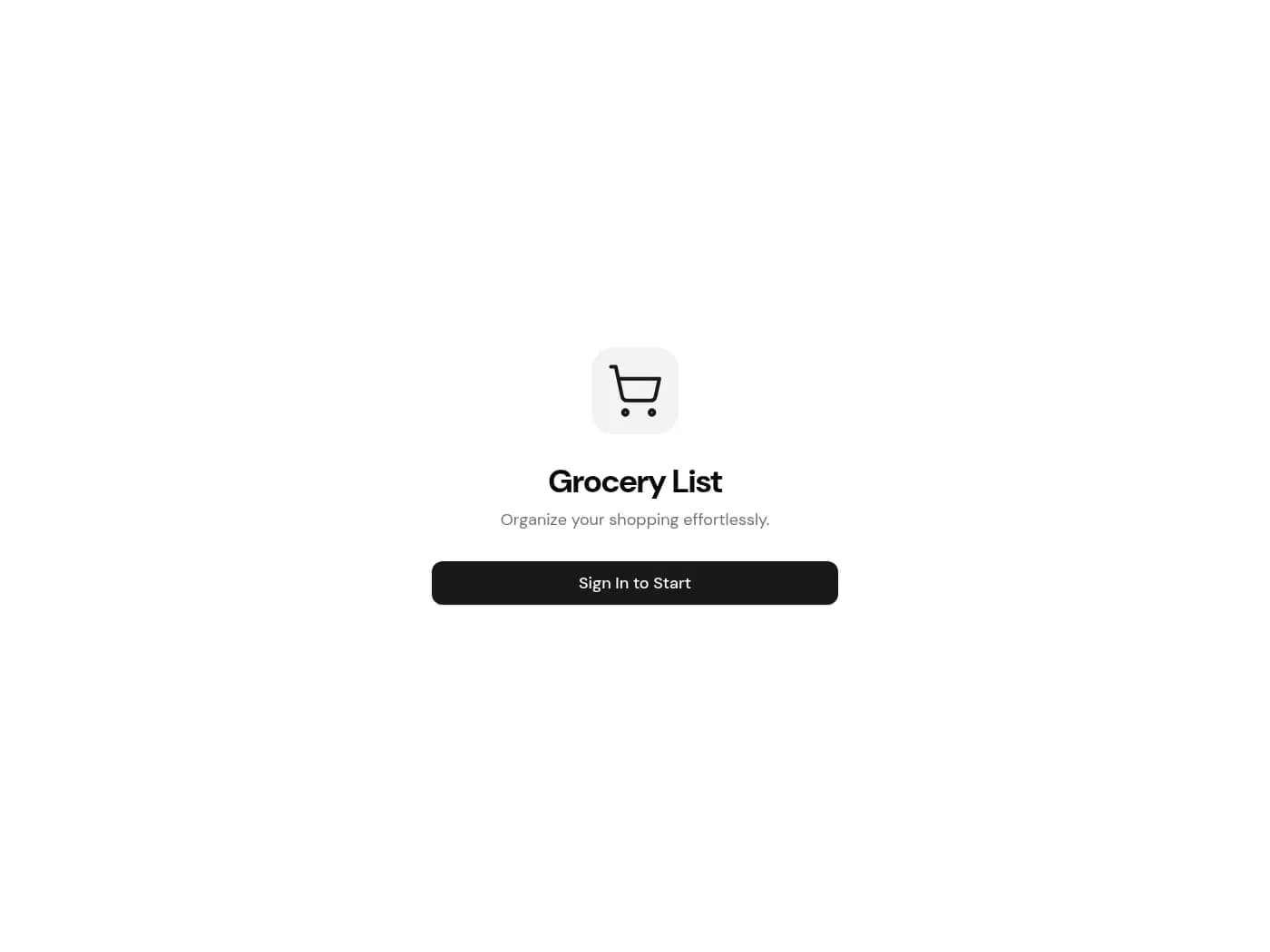 Grocery List App