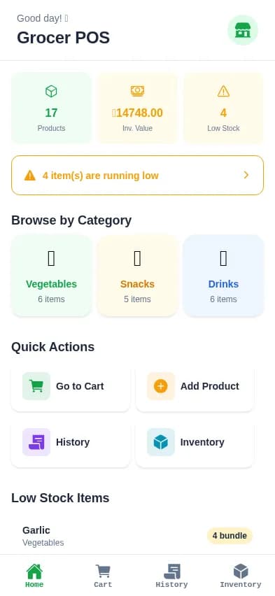 Grocer POS Mobile