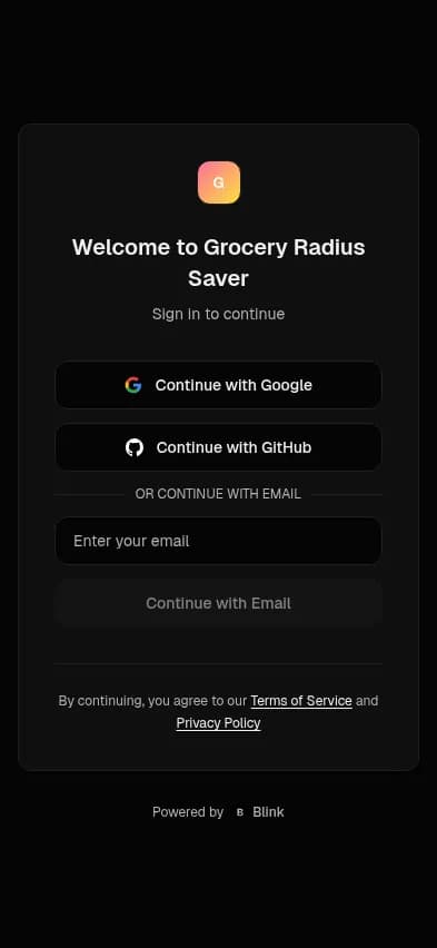 Grocery Radius Saver