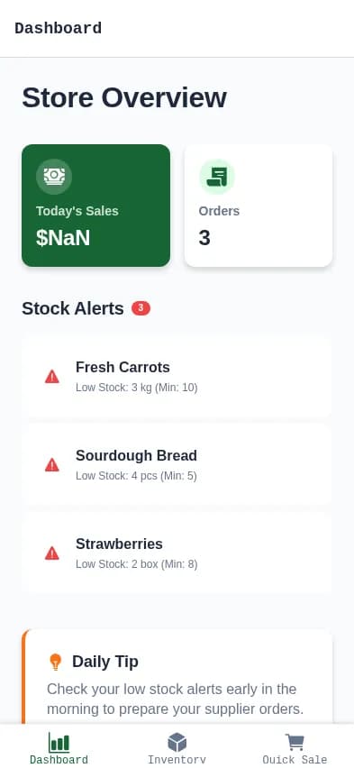 Mini Grocery Manager