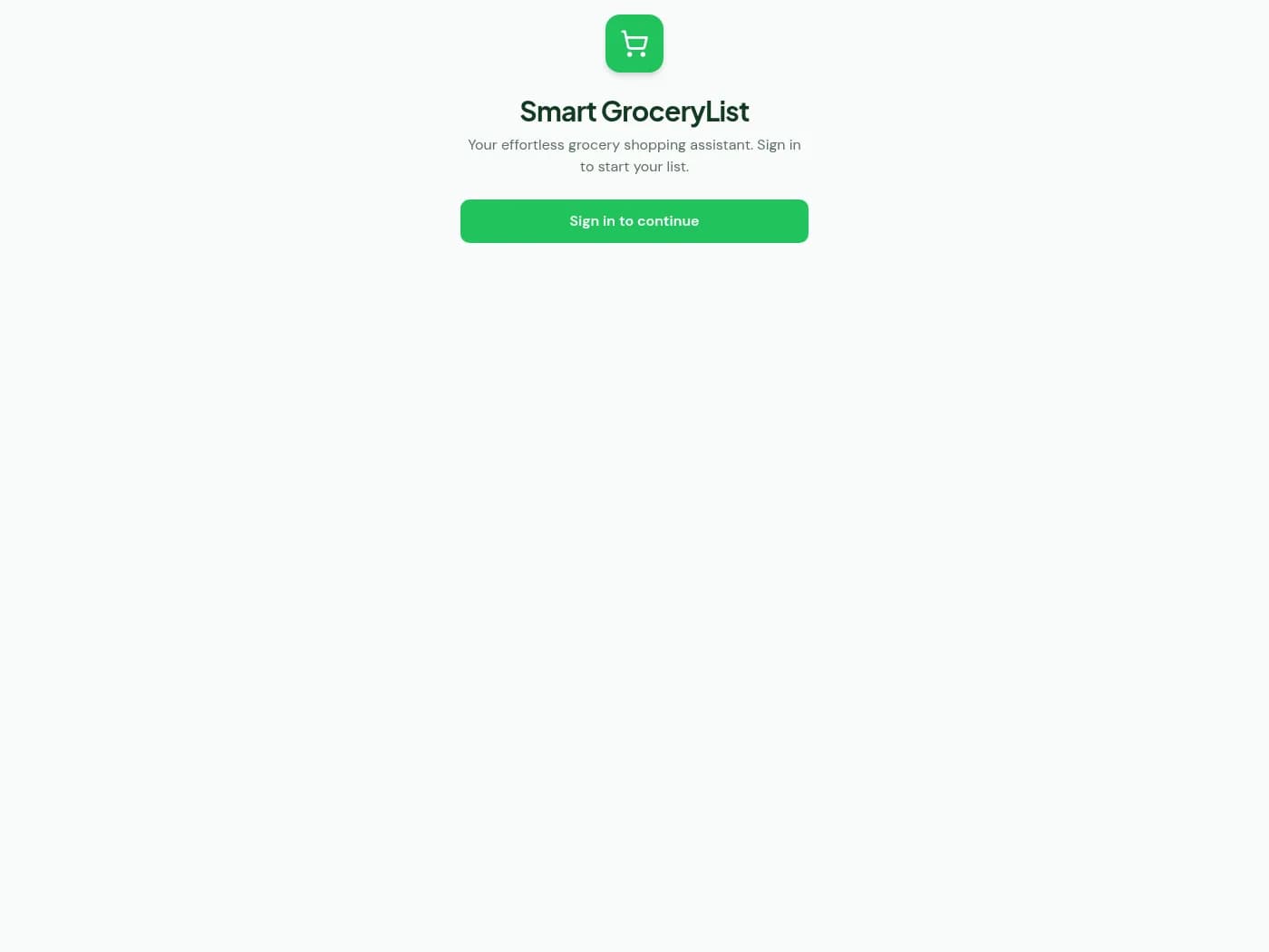 Smart GroceryList App