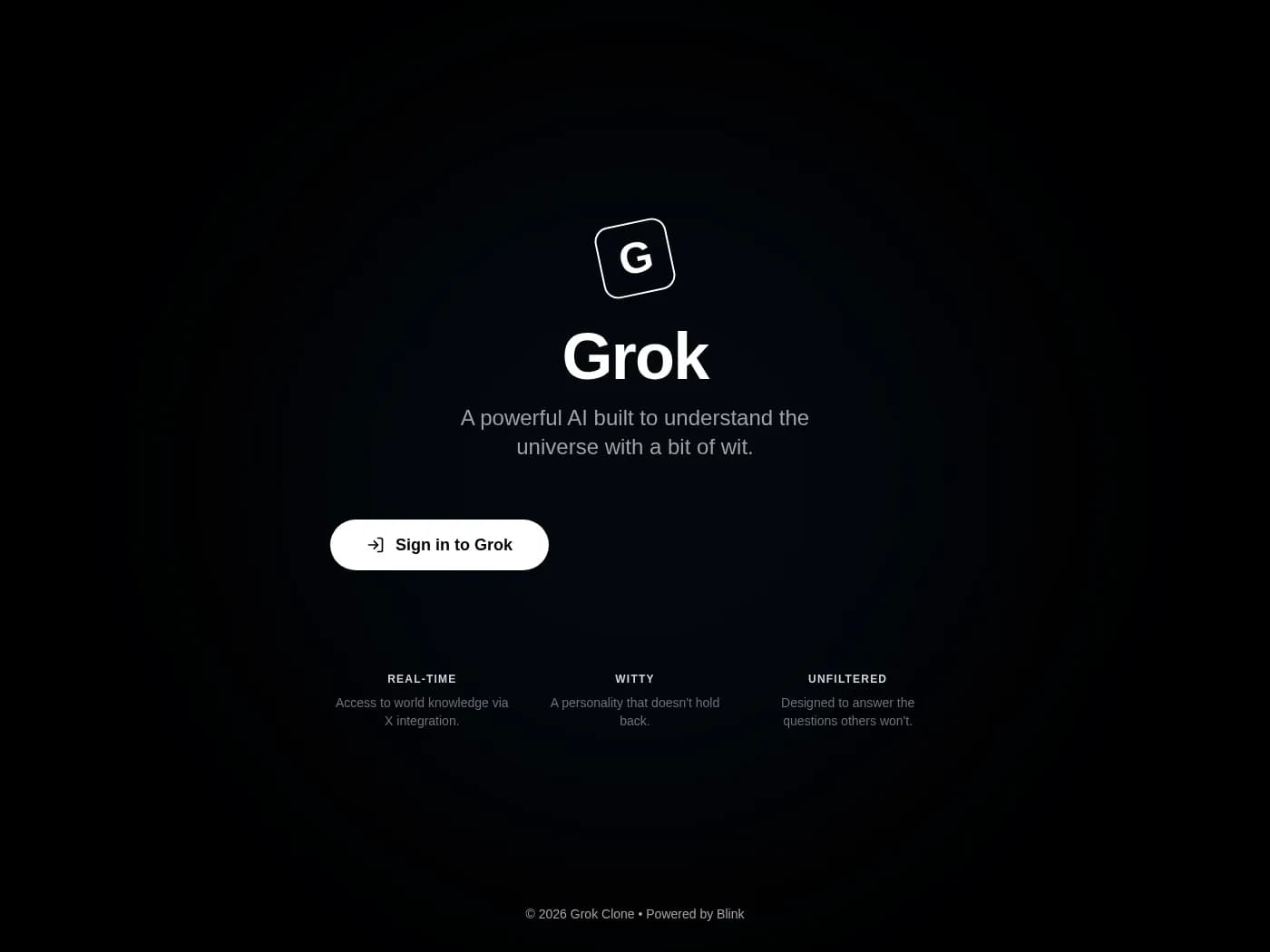 Grok Chatbot Clone
