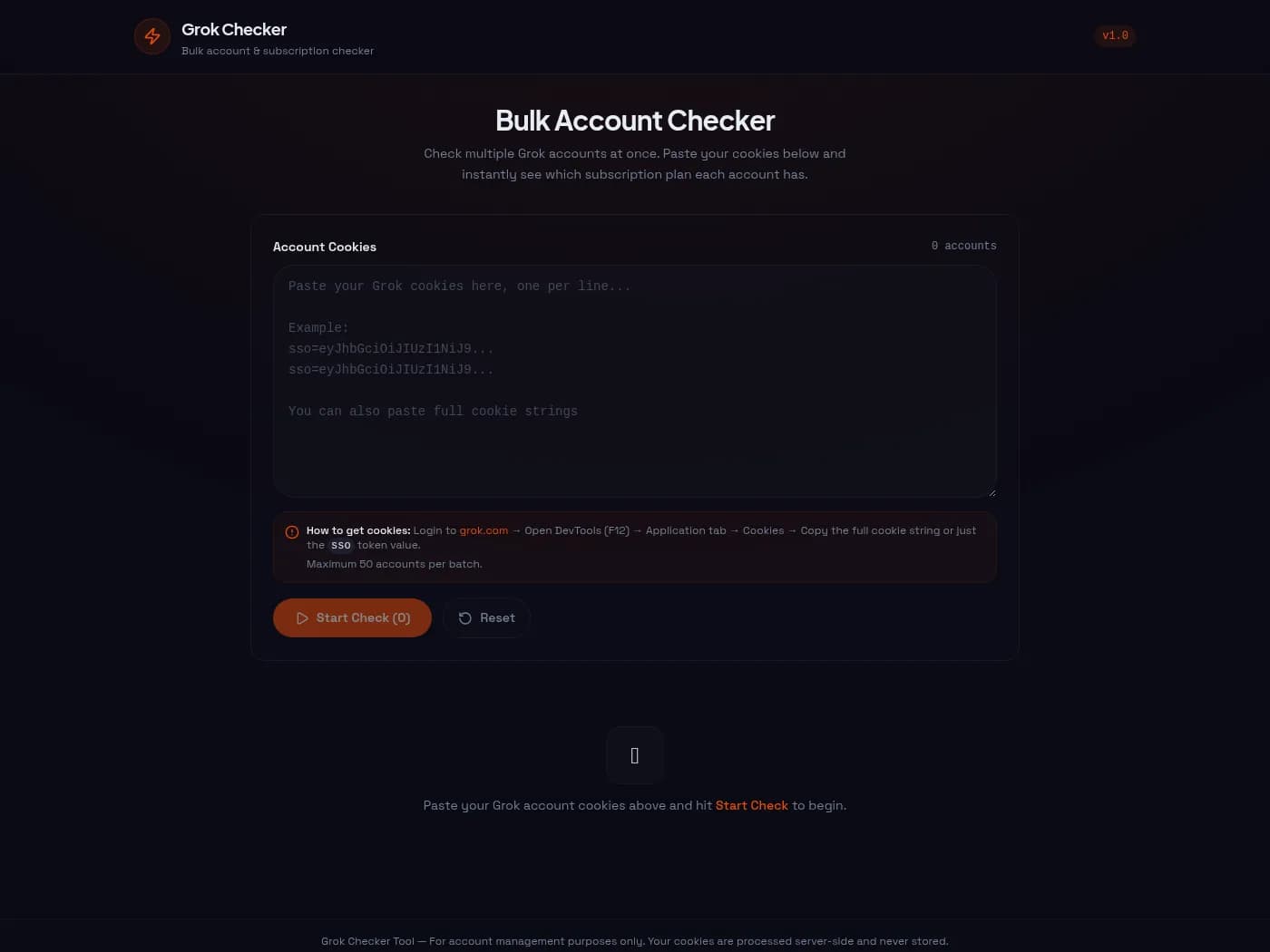 Grok Account Checker
