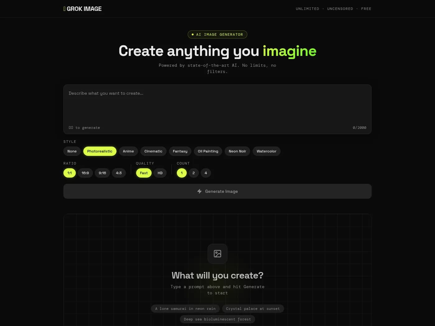 Grok Image Unlimited