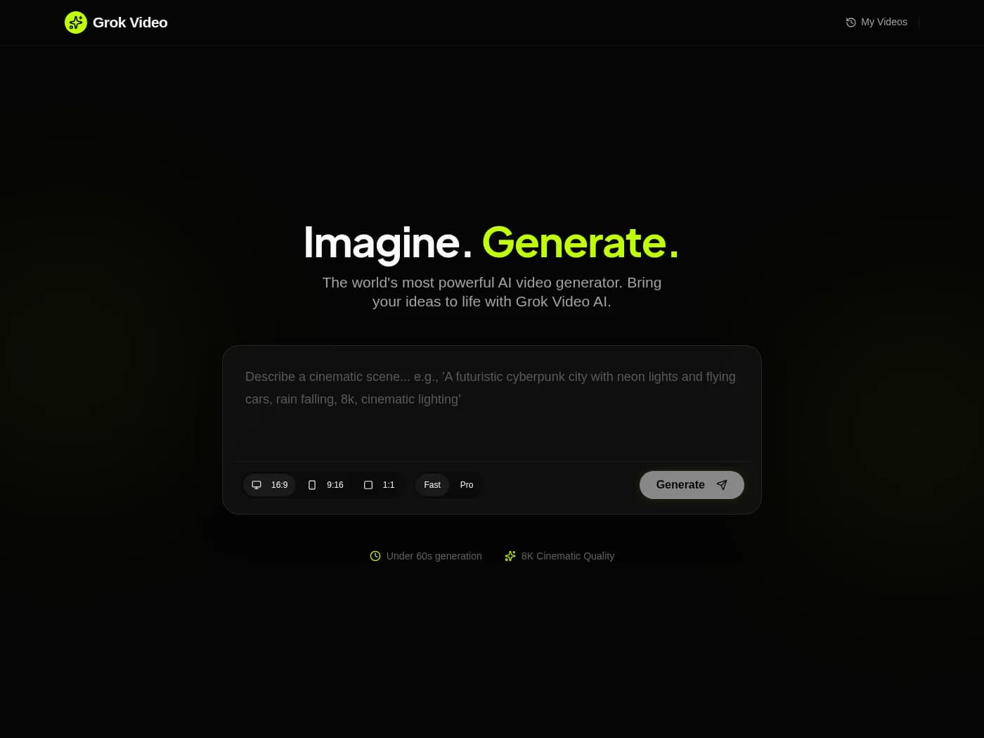 Grok Video AI Clone