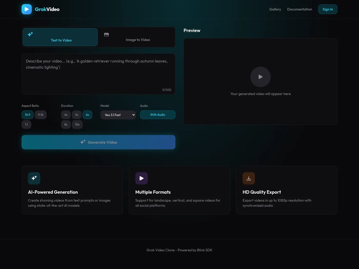 Grok Video Clone