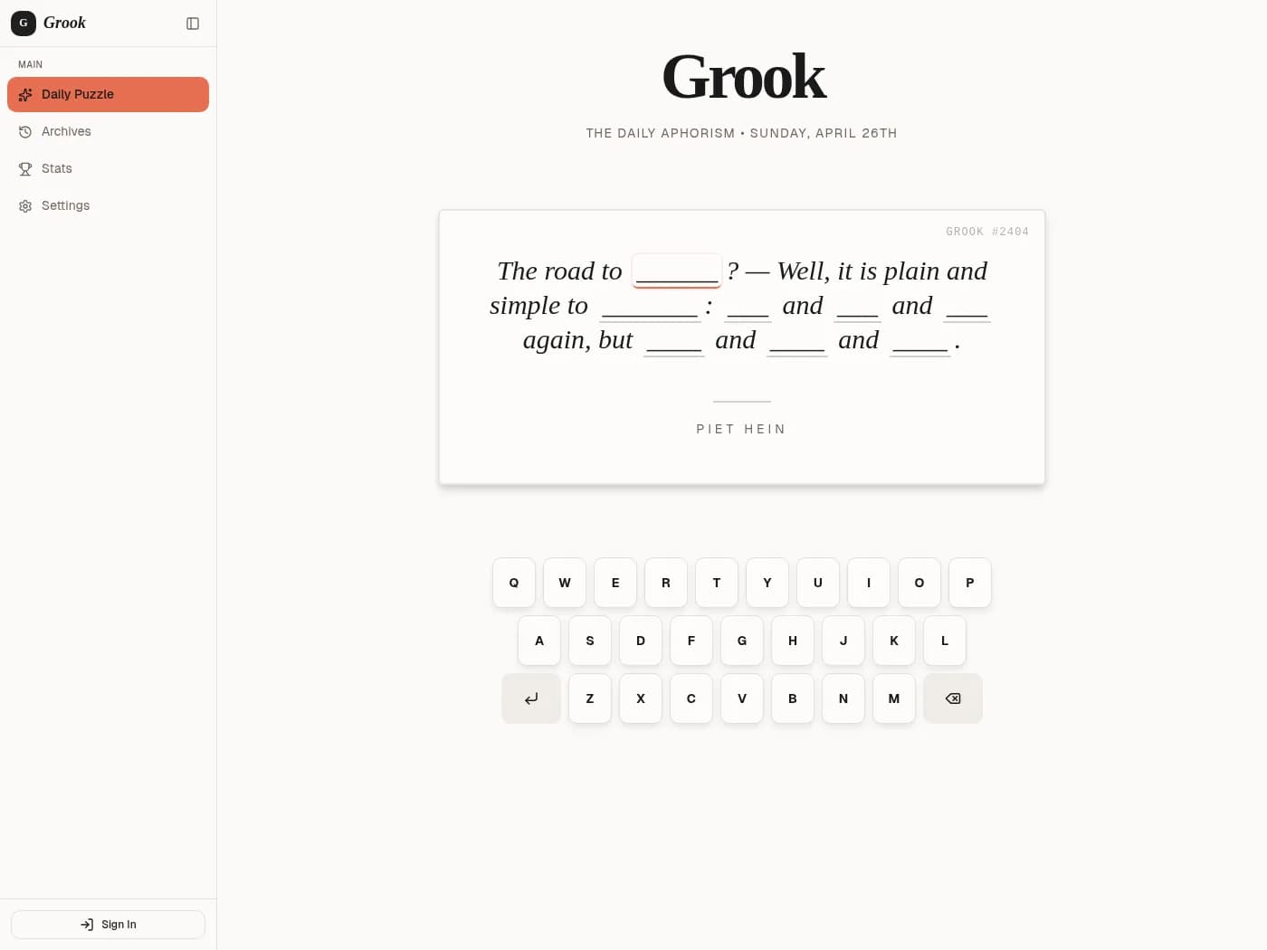 Grook Clone