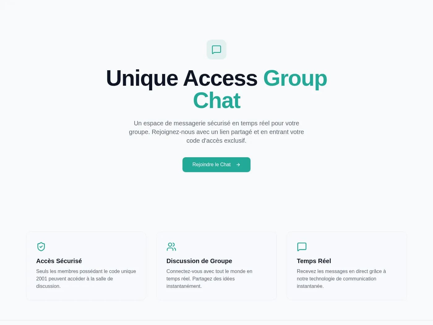 Unique Access Group Chat