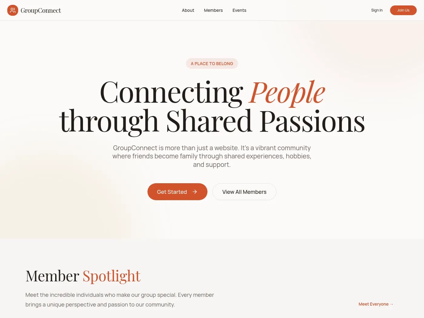 GroupConnect Website