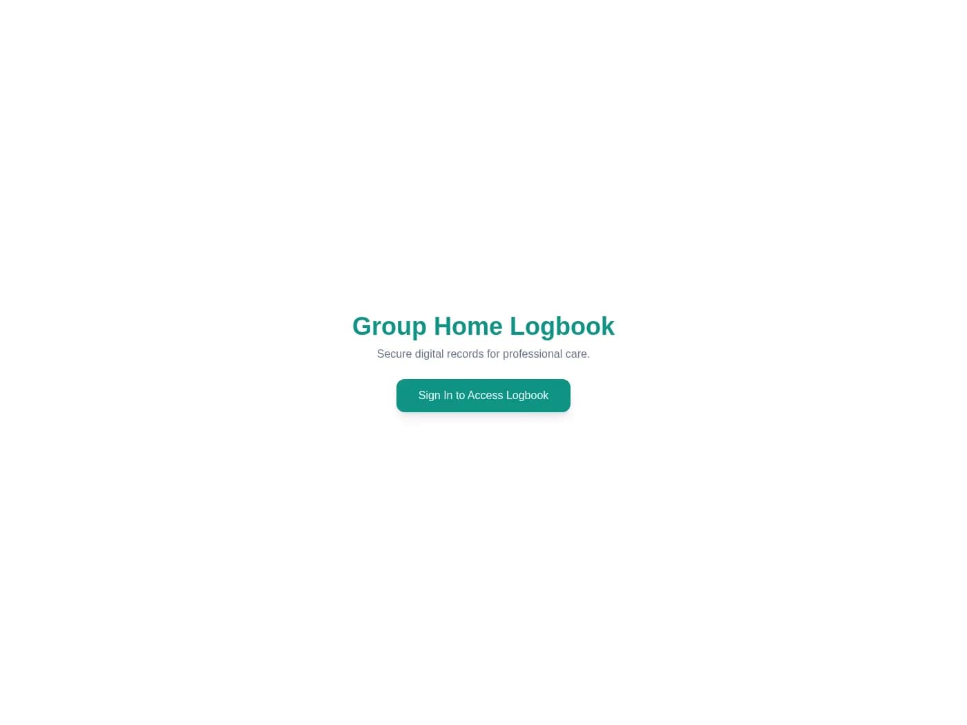 Group Home Logbook