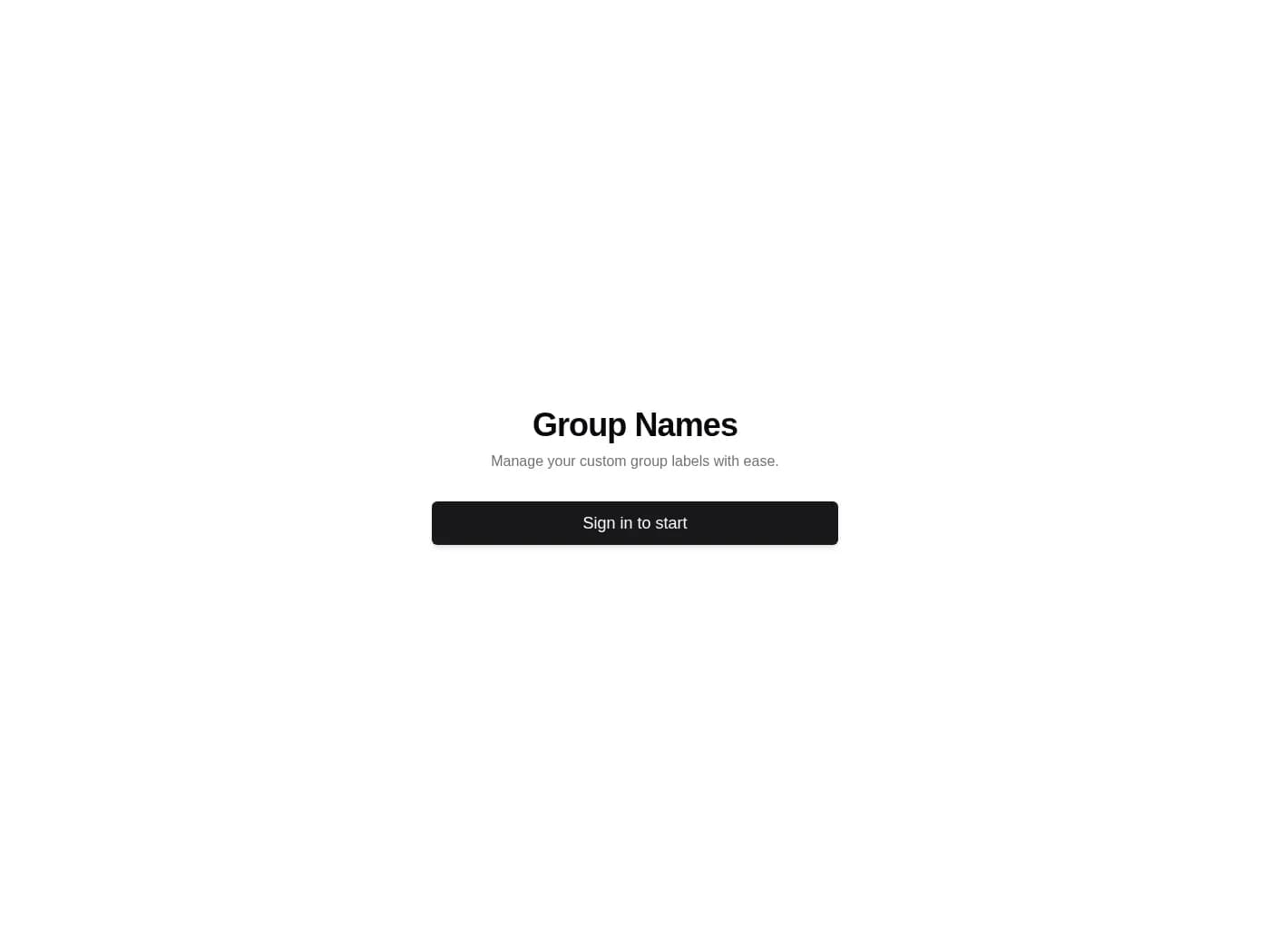 Group Names Editor