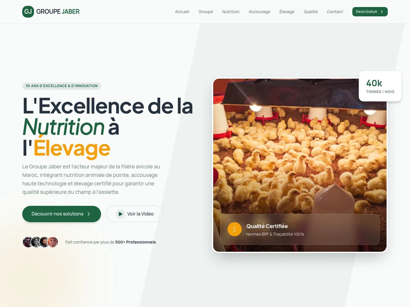 Groupe Jaber B2B Landing