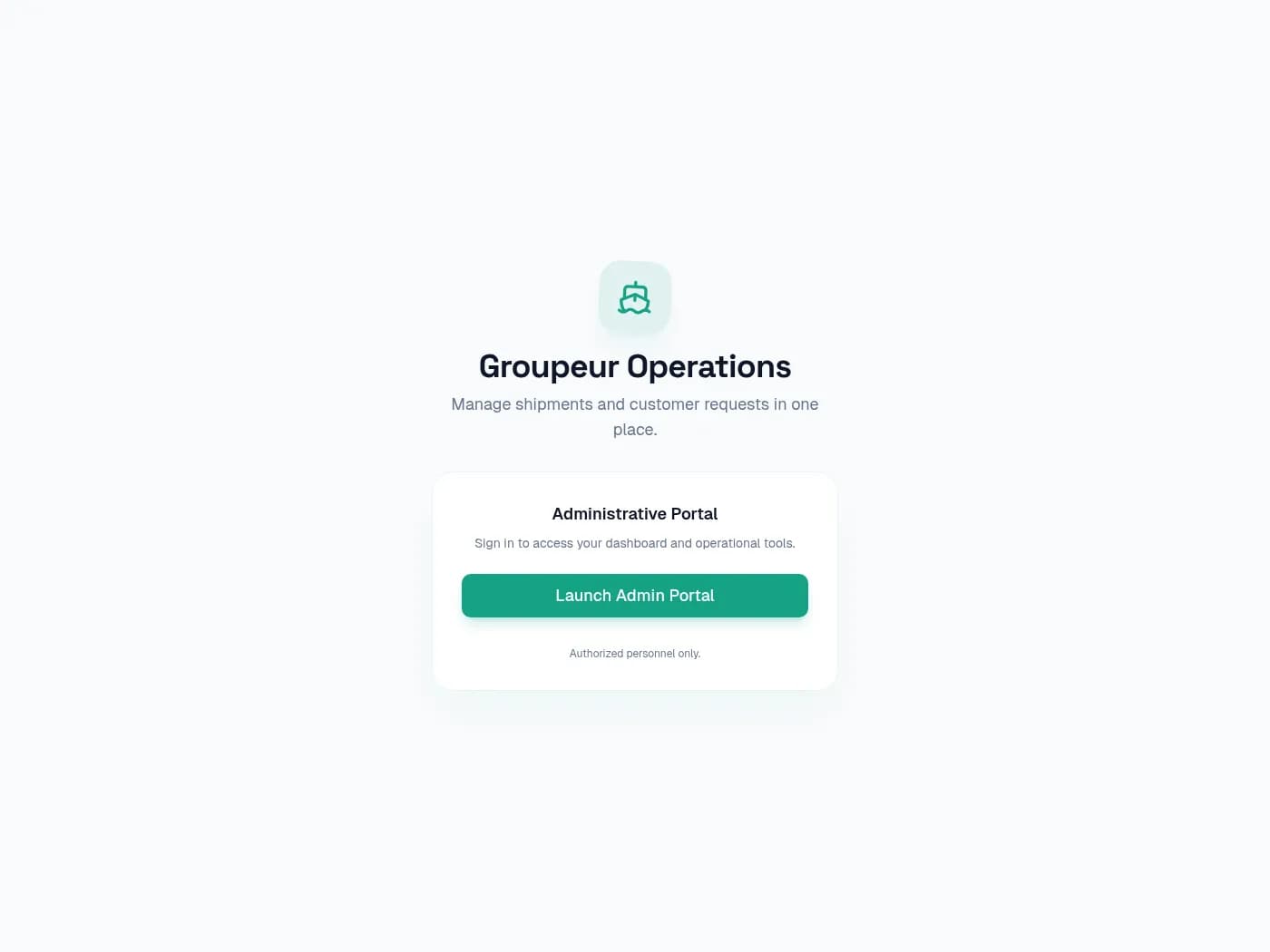 Groupeur Operations Dashboard